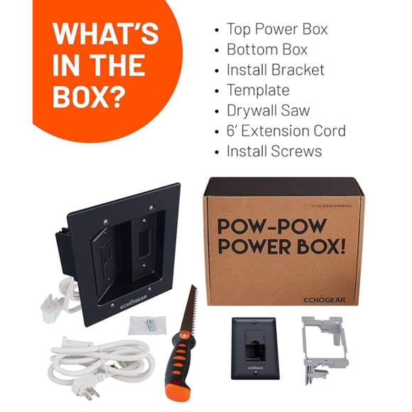 Echogear | Accents | Echogear Powpow Power Box Inwall Power Kit | Poshmark